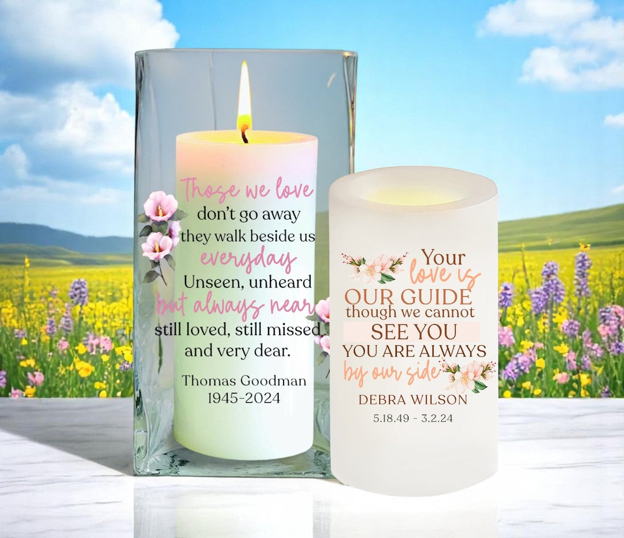 Memorial Candles – Funeral Program-Site Funeral Programs & Templates