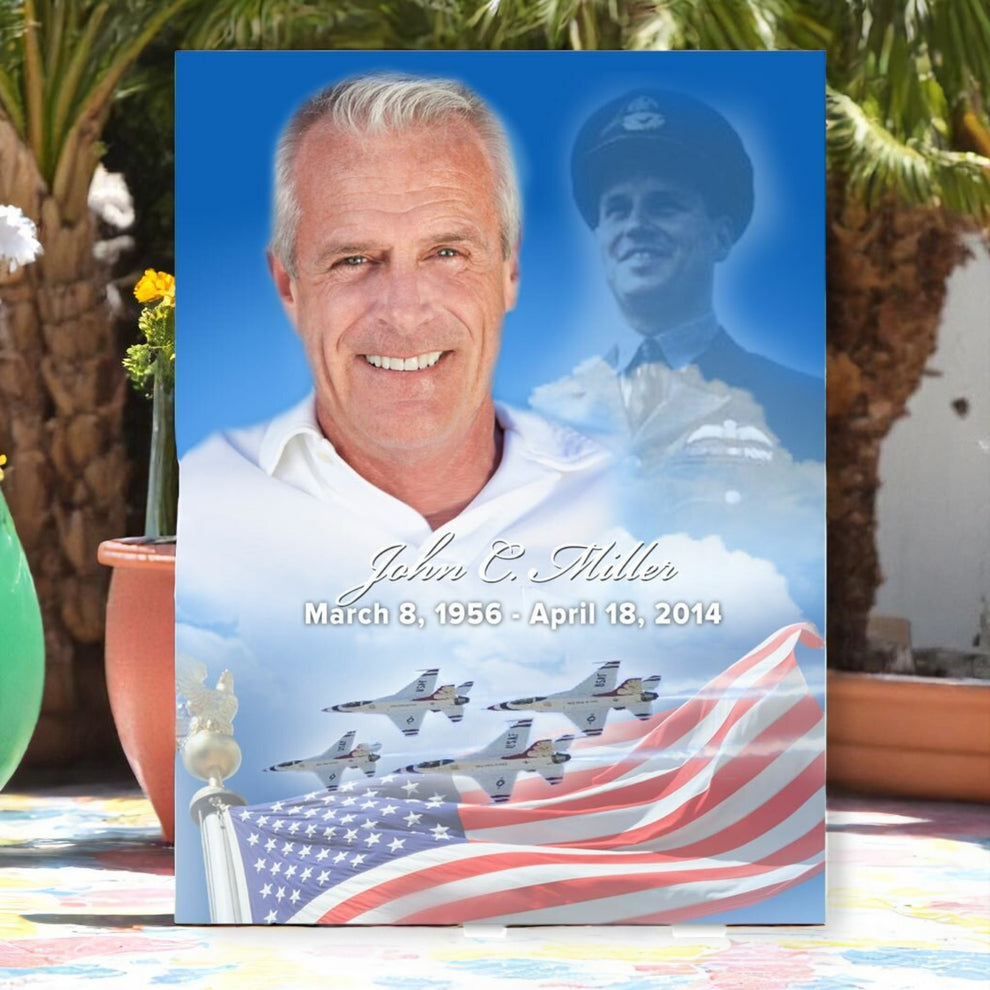 Air Force Funeral Memorial Poster Portrait – Funeral Program-Site ...