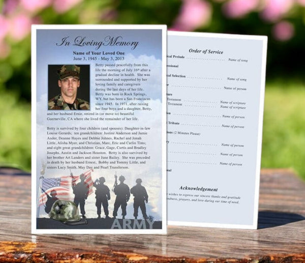Army Funeral Flyer Template – Funeral Program-Site Funeral Programs ...