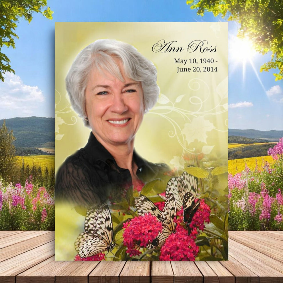 Bouquet Funeral Memorial Poster Portrait – Funeral Program-Site Funeral ...