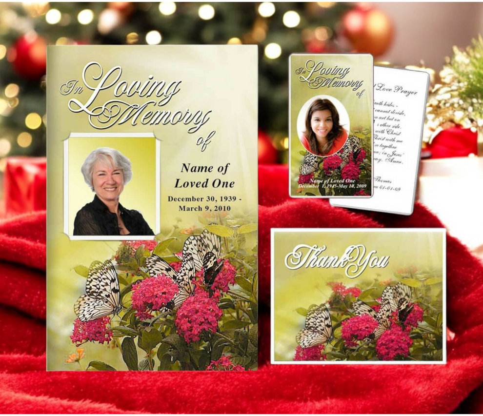 Funeral Stationery Templates Set - Bouquet – Funeral Program-Site ...