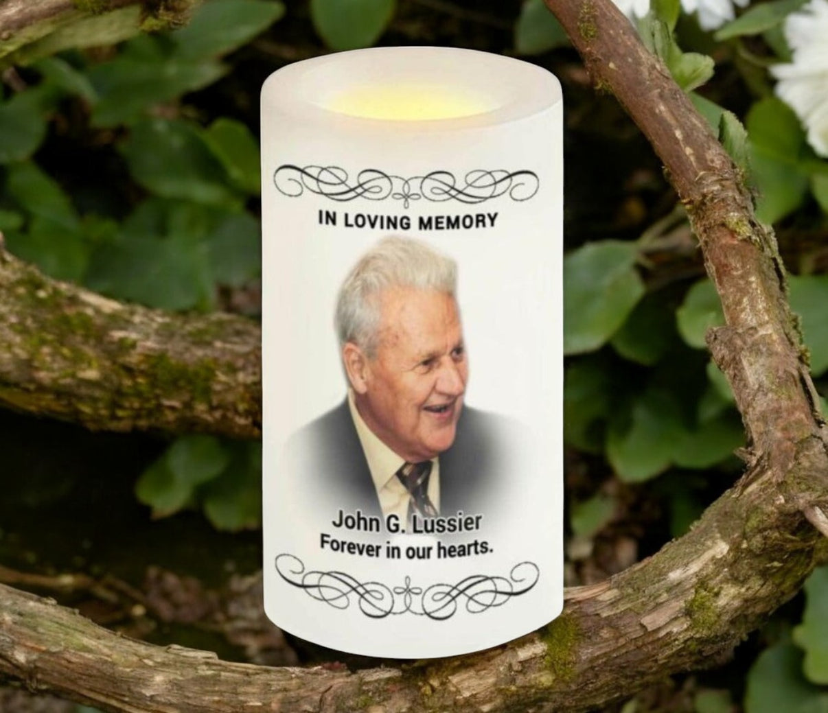 Brennan Personalized Flameless LED Memorial Candle – Funeral Program ...