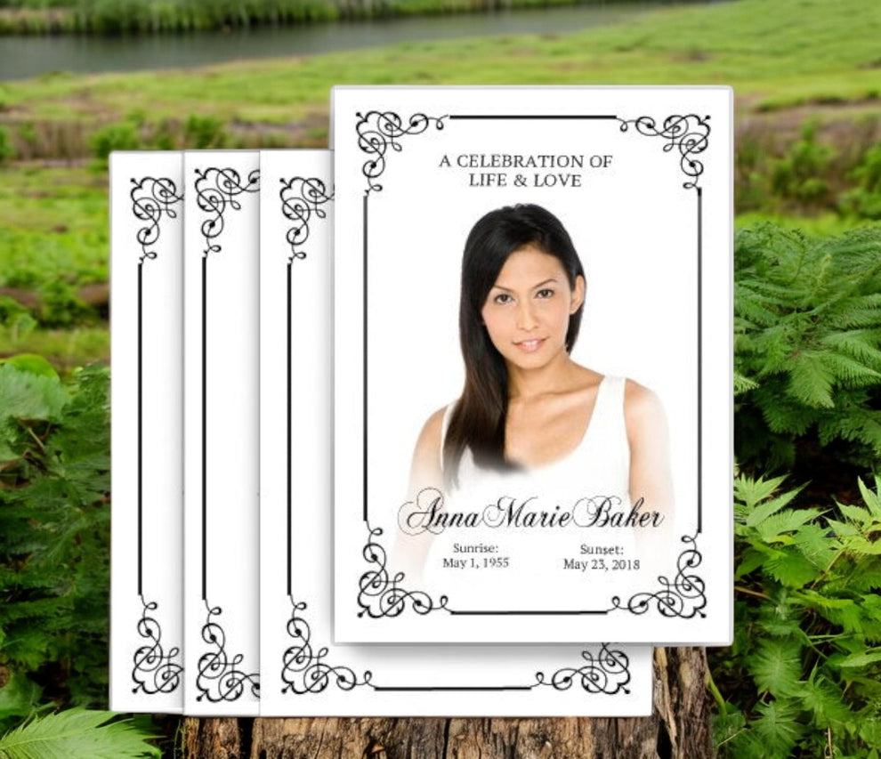 Cadence No Fold Funeral Postcard Design Print (Pack of 50) – Funeral ...
