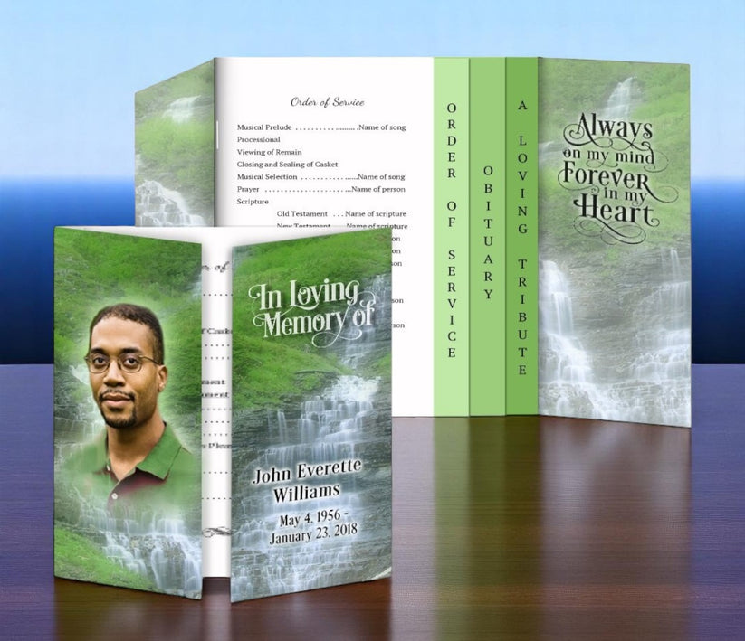 Funeral Program Design & Print Cascade Gatefold/Graduated Combo ...