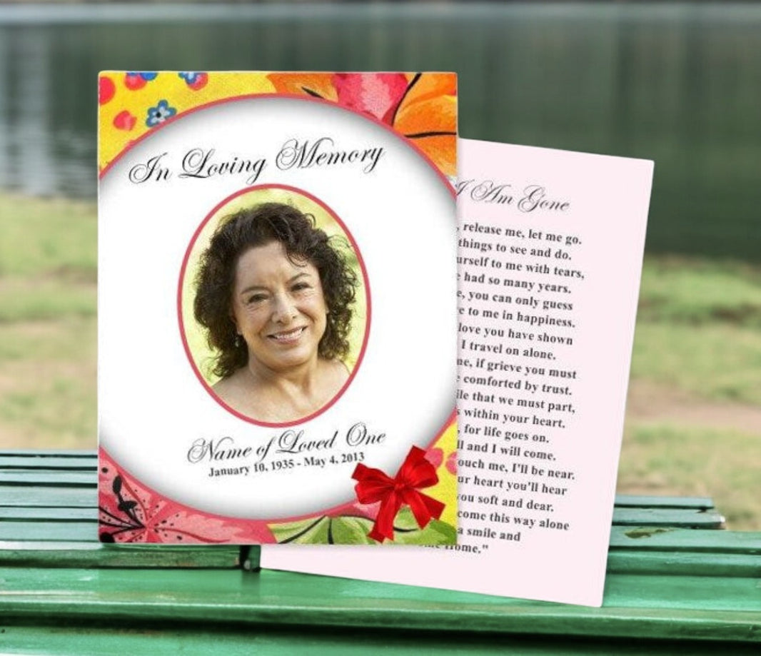 DIY Memorial Cards - Memorial Card Templates – Page 5 – Funeral Program ...