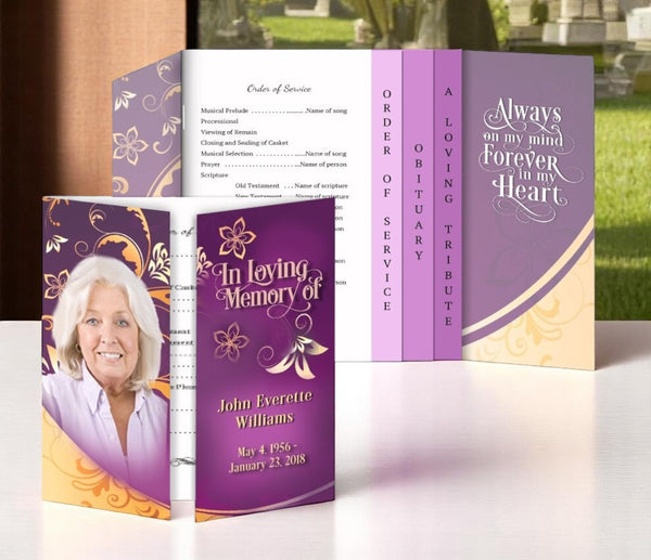 Flourish Funeral Gatefold/Graduated Combo Design & Printing – Funeral ...