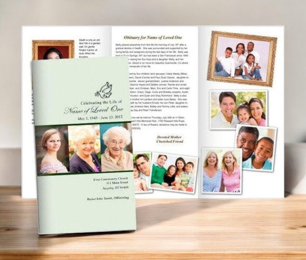 Contemporary Trifold Funeral Brochures Template – Funeral Program-Site ...