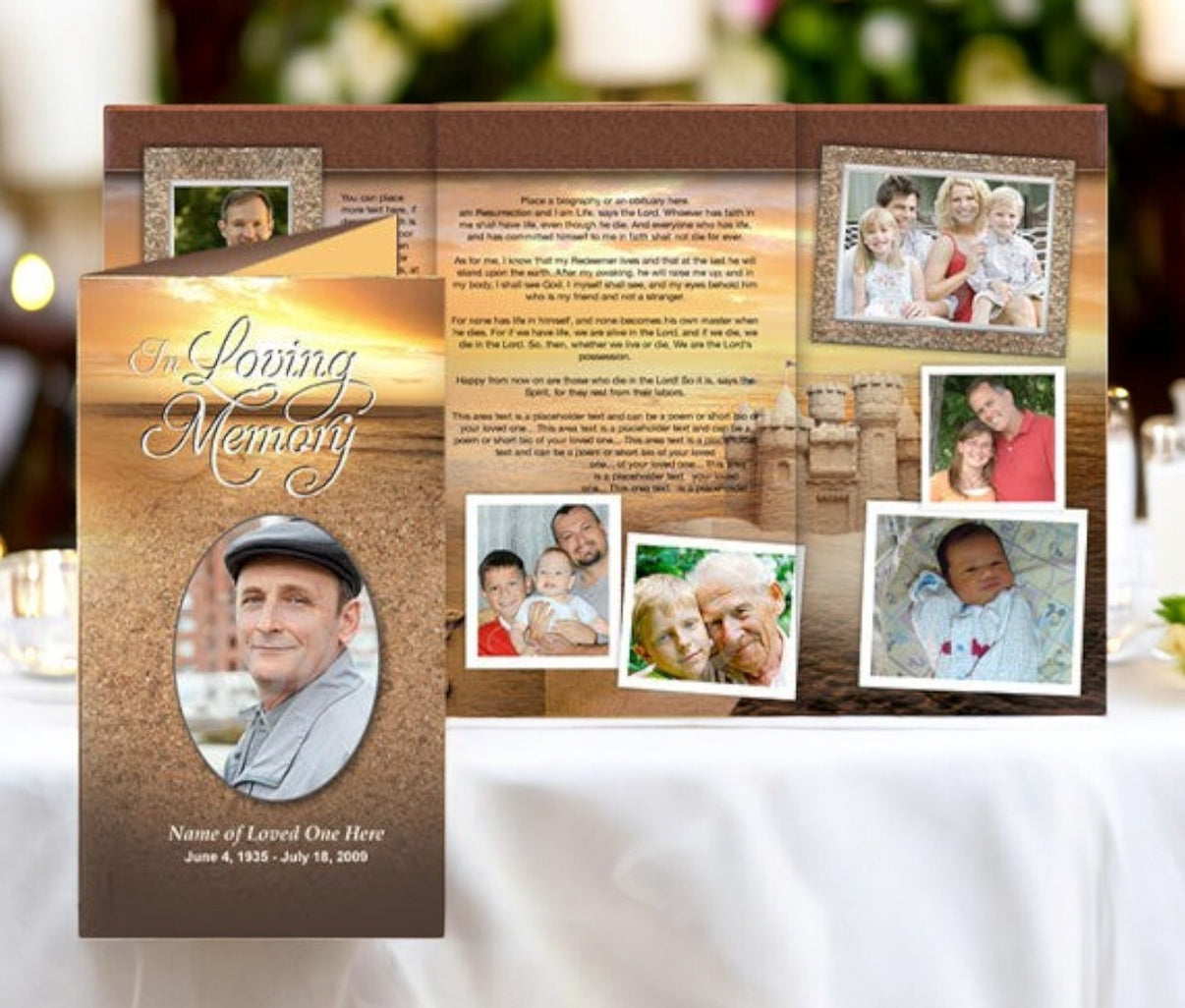 Timeless TriFold Funeral Brochure Template – Funeral Program-Site ...