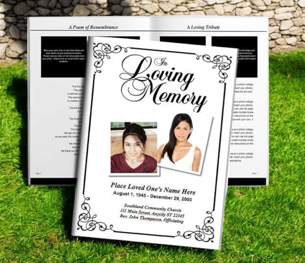 DIY Funeral Booklets - Funeral Booklet Templates – Funeral Program-Site ...