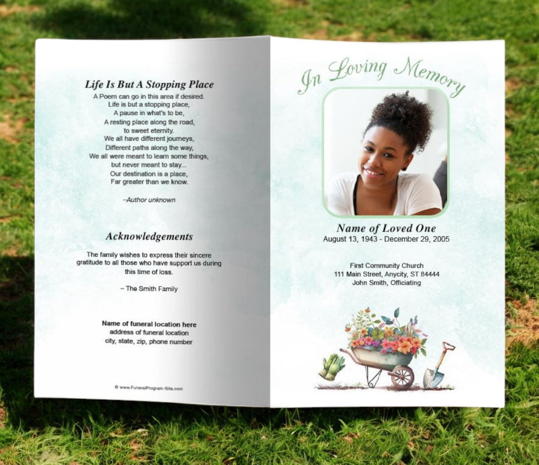 The Funeral Program Site Memorial Prayer Cards: Pocket-Sized Keepsakes ...