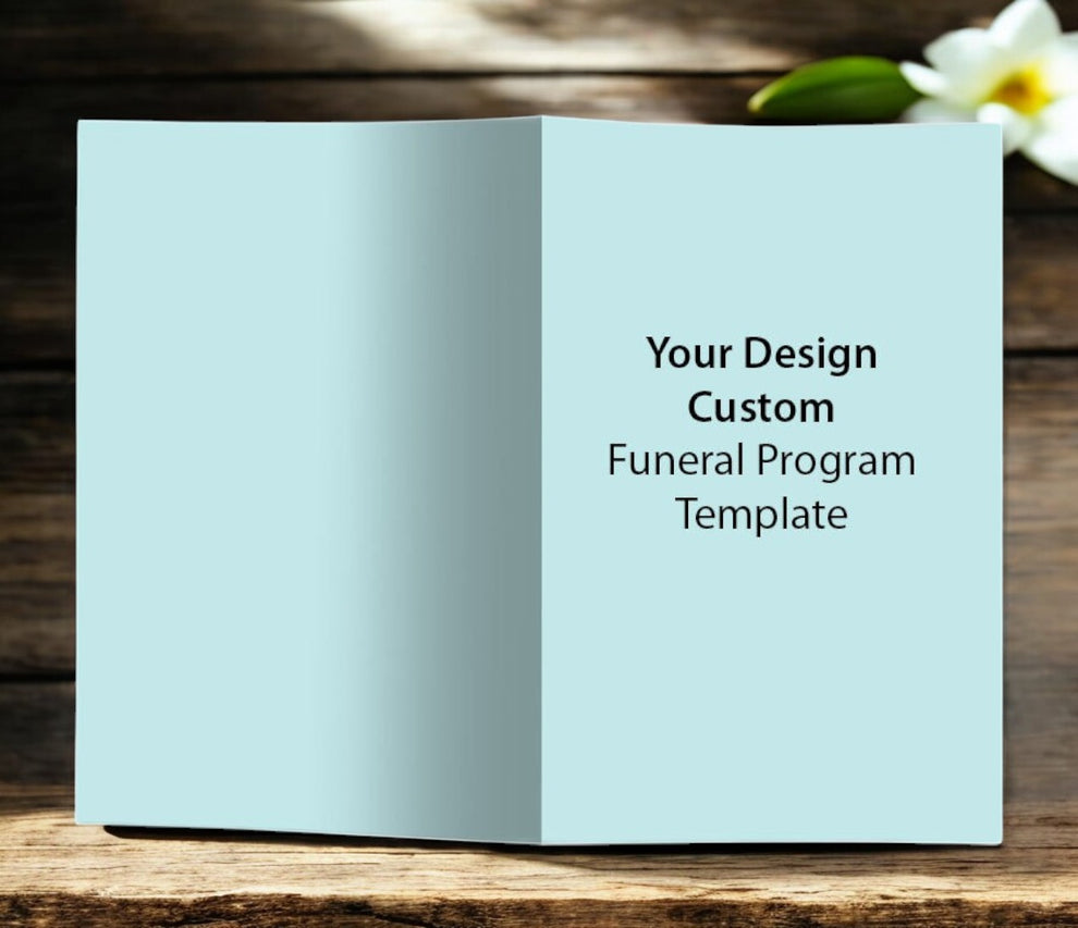 Custom Bifold Funeral Program Background Template – Funeral Program ...