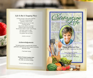 Chef Funeral Program Template | DIY Funeral Programs – Funeral Program ...