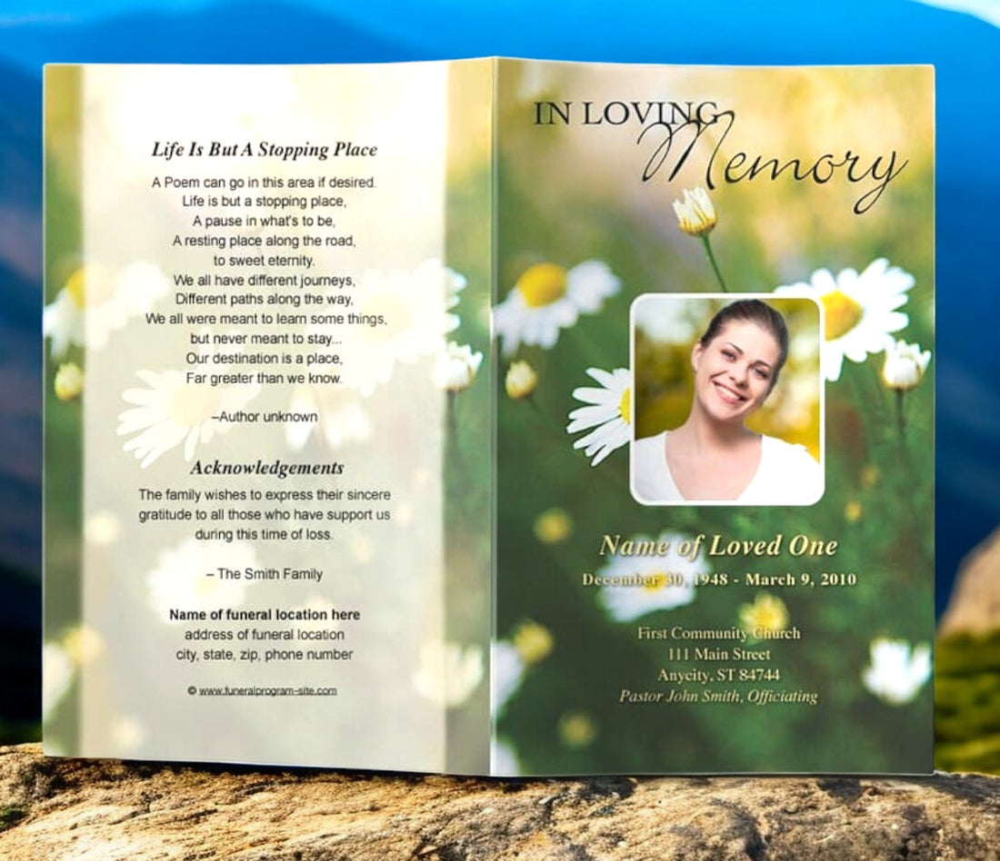 Morning Funeral Program Template | Funeral Program Site – Funeral ...