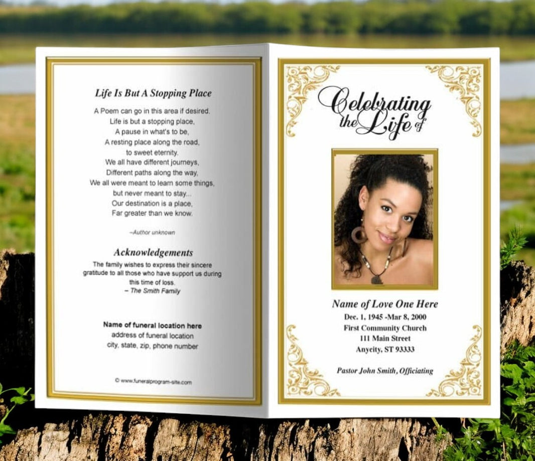 Funeral Folders and Memorial Folders – Funeral Program-Site Funeral ...