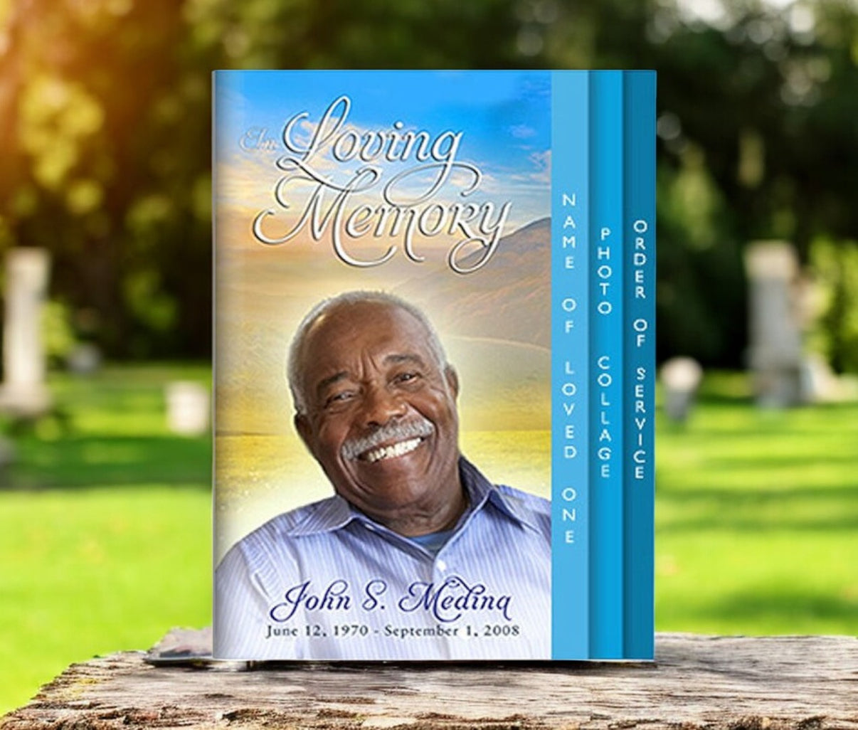 Custom Funeral Program 8 Sided Graduated Template – Funeral Program ...