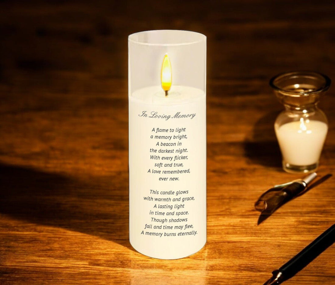 In Loving Memory Flameless Acrylic LED Memorial Candle - The Funeral ...