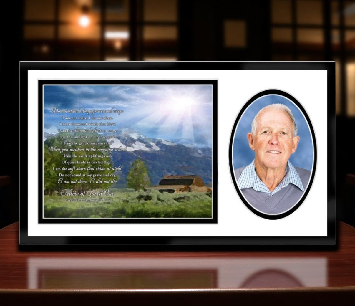 Outdoor In Loving Memory Memorial Plaque Frame Keepsake – Funeral ...