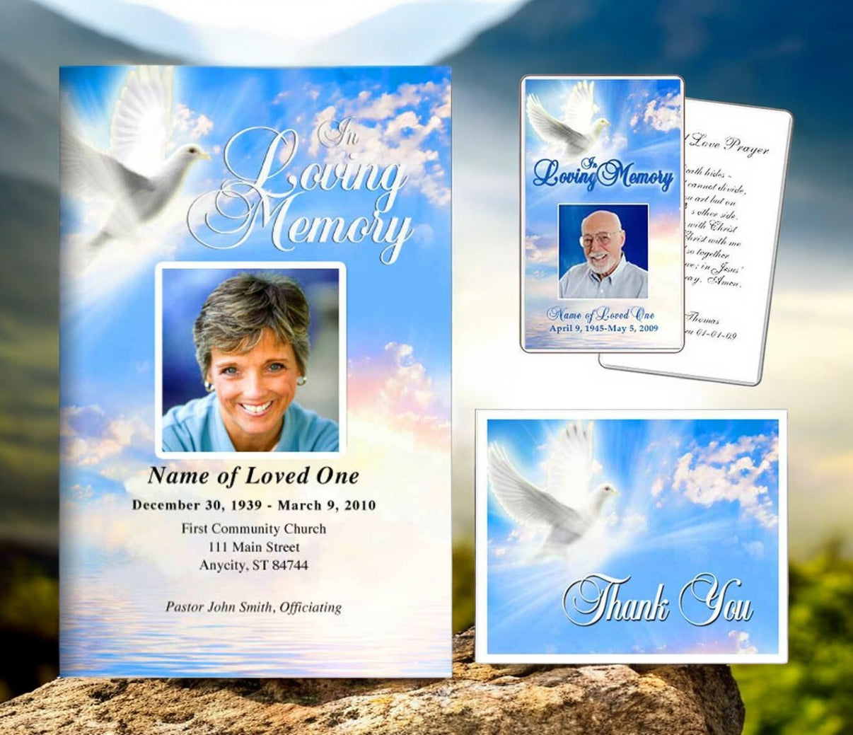 Funeral Stationery Templates Set - Peace – Funeral Program-Site Funeral ...