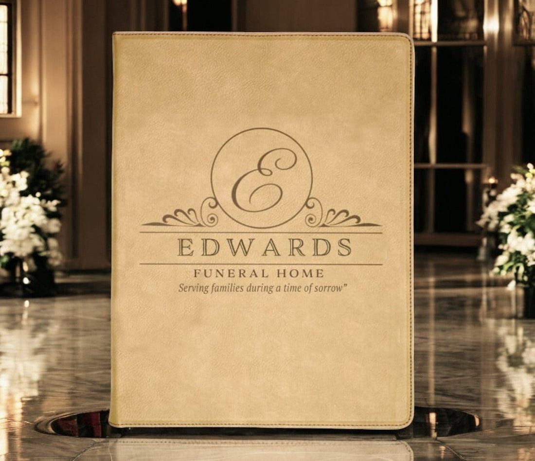 Personalized Funeral Home Leather Suede Portfolio With Notepad - The ...