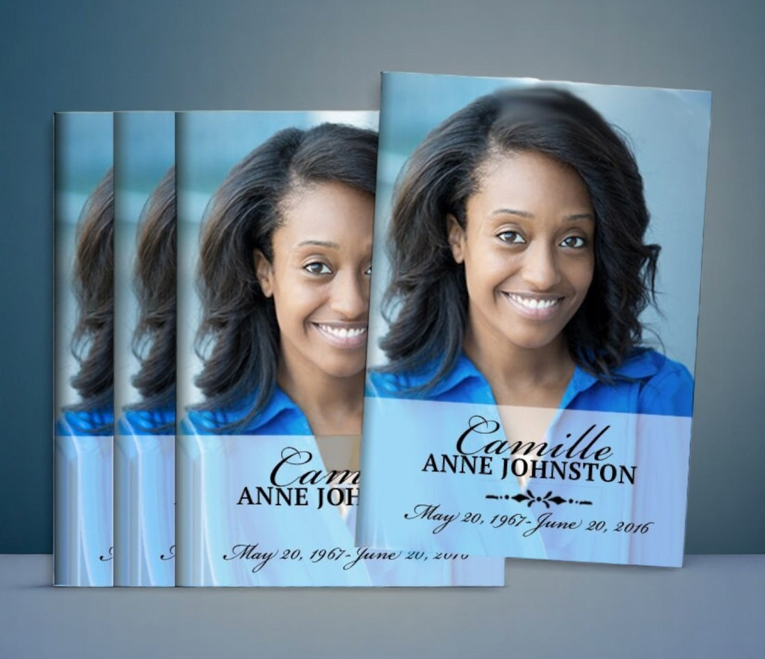 Portrait Bifold Funeral Program Design Print (Pack of 50) – Funeral ...