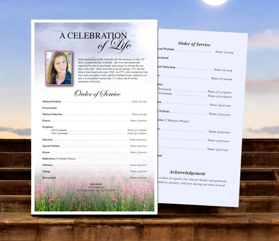 DIY Funeral Flyers - Funeral Flyer Templates – Funeral Program-Site ...