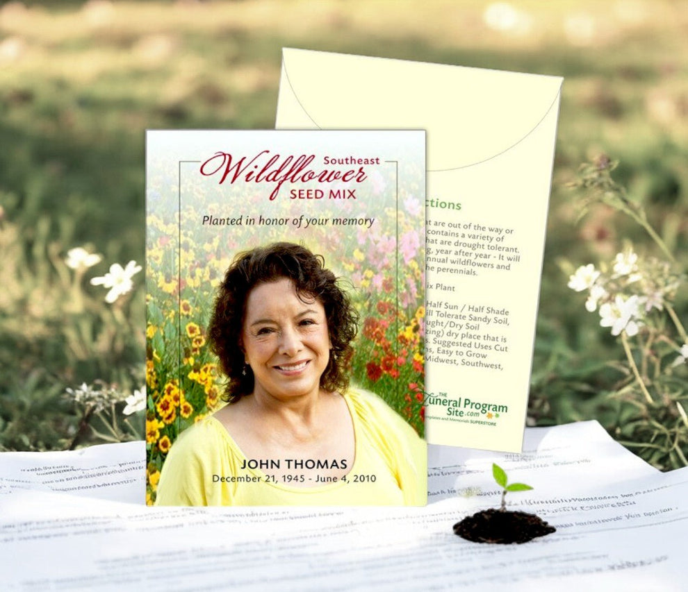 Southeast Custom Wildflower Seed Packet (Pack of 10) - The Funeral ...