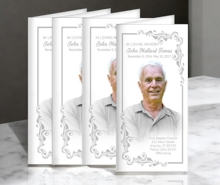Sterling Long Fold Funeral Program Design & Print - Funeral Programs ...