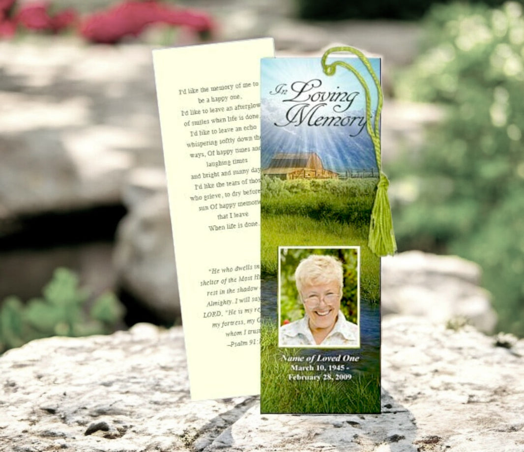 DIY Memorial Bookmarks – Funeral Program-Site Funeral Programs & Templates