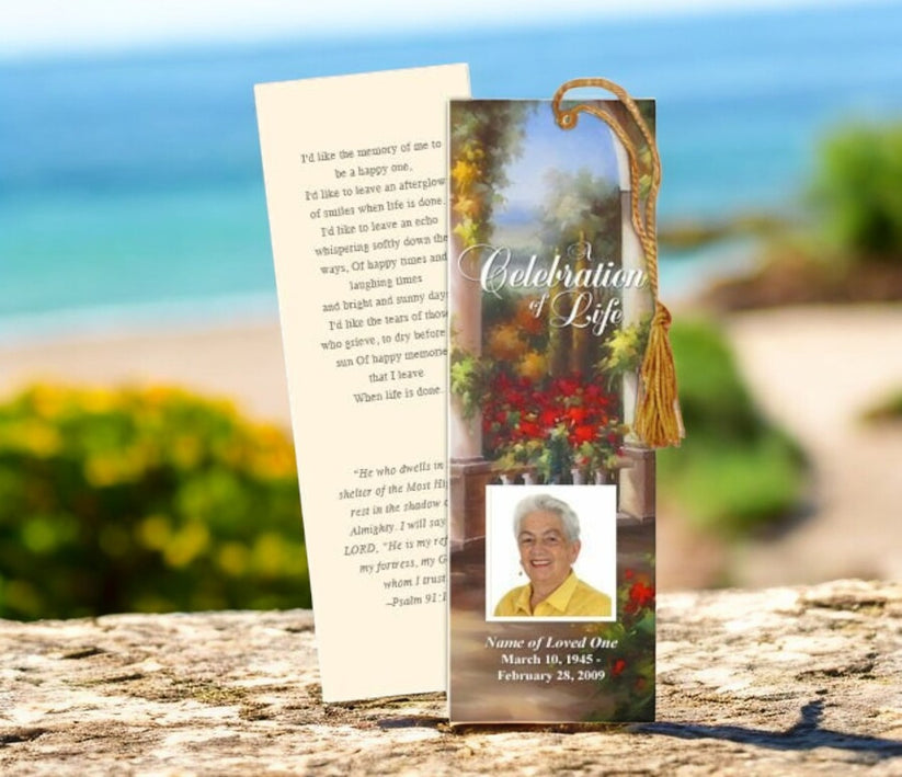 Tuscany Memorial Bookmark Template – Funeral Program-Site Funeral ...