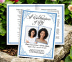 Blue Tribute Funeral Booklet Template – Funeral Program-Site Funeral ...