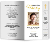 Silver Gold Funeral Program Template – Funeral Program-Site Funeral ...