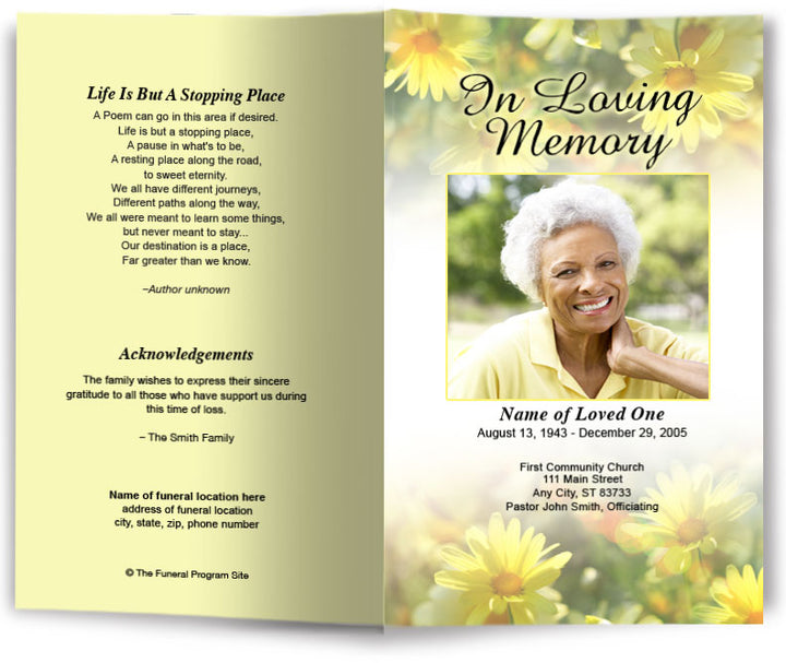 DIY Funeral Bulletins - Funeral Bulletin Templates – Funeral Program ...
