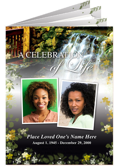 Blue Tribute Funeral Booklet Template – Funeral Program-Site Funeral ...