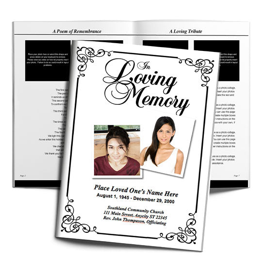 Cadence Funeral Booklet Template – Funeral Program-Site Funeral ...