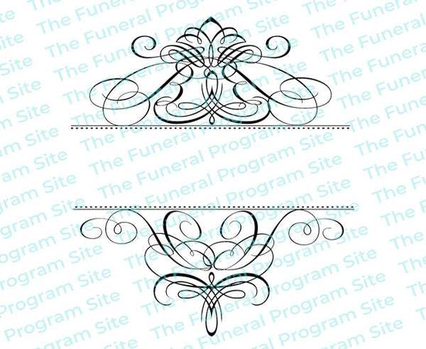 Capella Elegant Vector Flourish Border Template – Funeral Program-Site ...