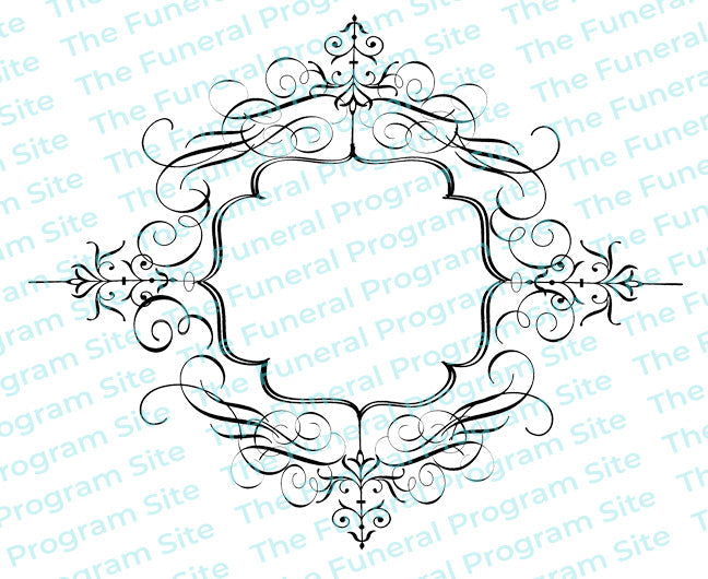 Champagne Elegant Vector Flourish Border Template – Funeral Program ...