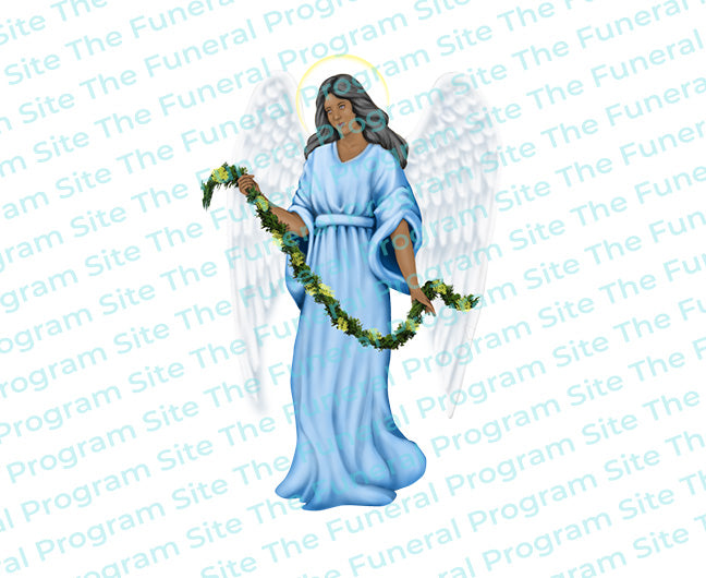 Charity Angel Funeral Clipart (Light/Dark Skin) Design – Funeral ...