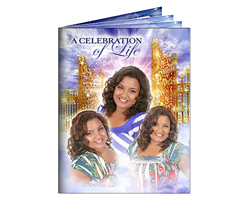 Custom Funeral Program Cover Center Fold Template – Funeral Program ...