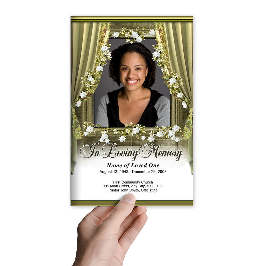 Drape Funeral Program Template | DIY Funeral Program – Funeral Program ...