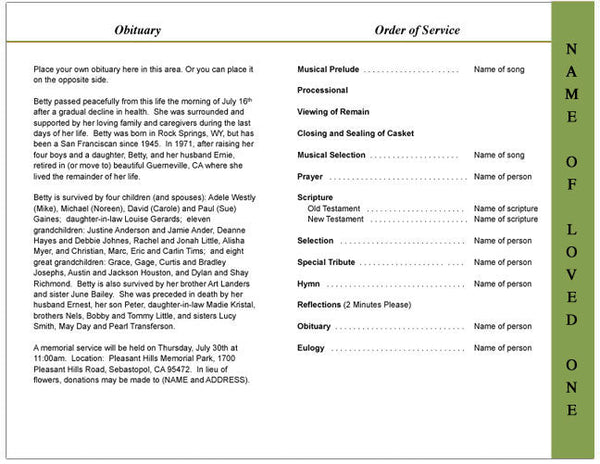 Sports 4-Side Graduated Funeral Program Template – Funeral Program-Site ...