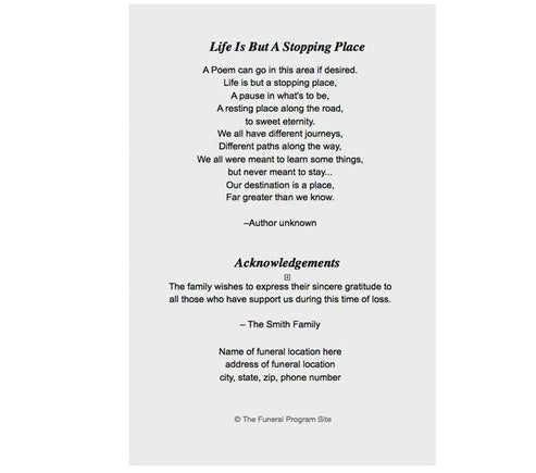 Homegoing 4-Side Graduated Funeral Program Template – Funeral Program ...