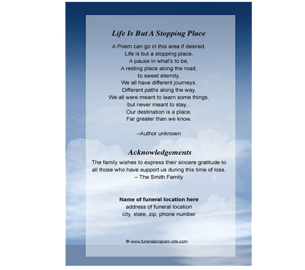 Marines Military 4-Sided Graduated Funeral Program Template – Funeral ...