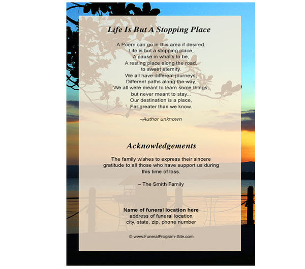 Motorcycle 4-Sided Graduated Funeral Program Templates – Funeral ...