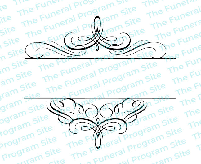 Granduer Elegant Vector Flourish Border Template – Funeral Program-Site ...