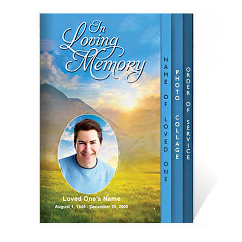 Horizon 8-Sided Graduated Funeral Program Template – Funeral Program ...