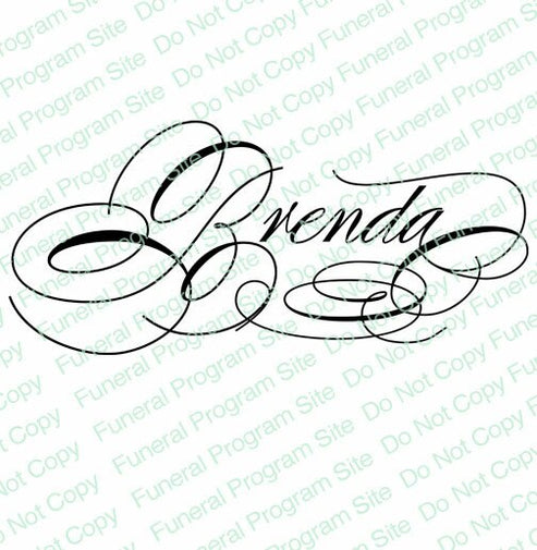 Brenda Name Word Art Name Design | Funeral Program Site – Funeral ...