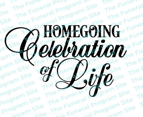 Homegoing Celebration of Life Funeral Program Title – Funeral Program ...