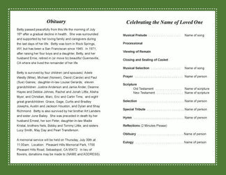 Football Funeral Program Template | DIY Funeral Programs – Funeral ...