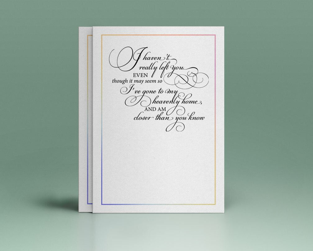 I Haven't Really Left You Funeral Poem Word Art – Funeral Program-Site ...