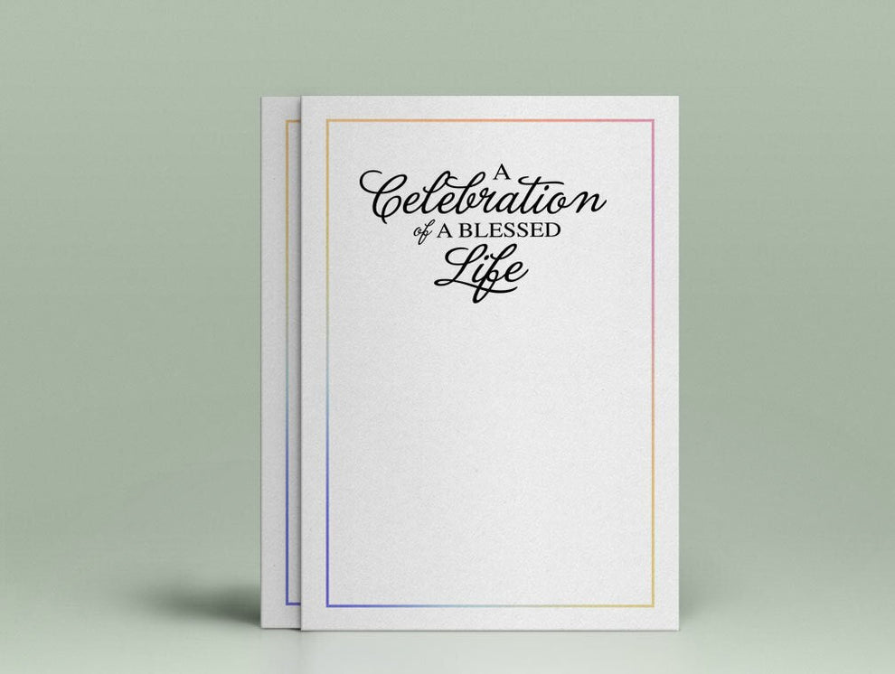 A Celebration of A Blessed Life Funeral Program Title – Funeral Program ...